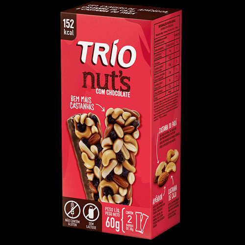 BARRA CEREAL TRIO NUTS TRADICIONAL CHOC 60G – Mercado Serve Bem